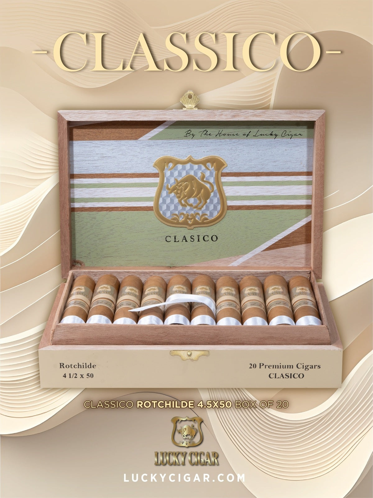 Classico Rotchilde Cigars - Box of 20 by Lucky Cigar