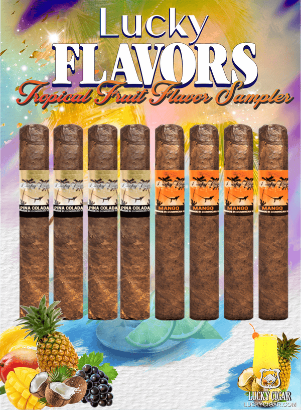 Flavored Cigars: Lucky Flavors 8 Piece Tropical Fruit Sampler