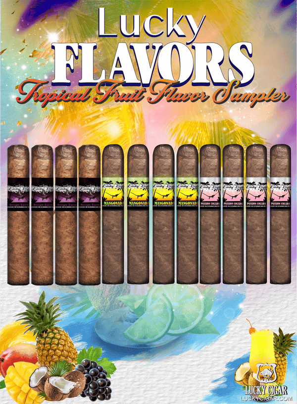 Flavored Cigars: Lucky Flavors 12 Piece Tropical Fruit Sampler