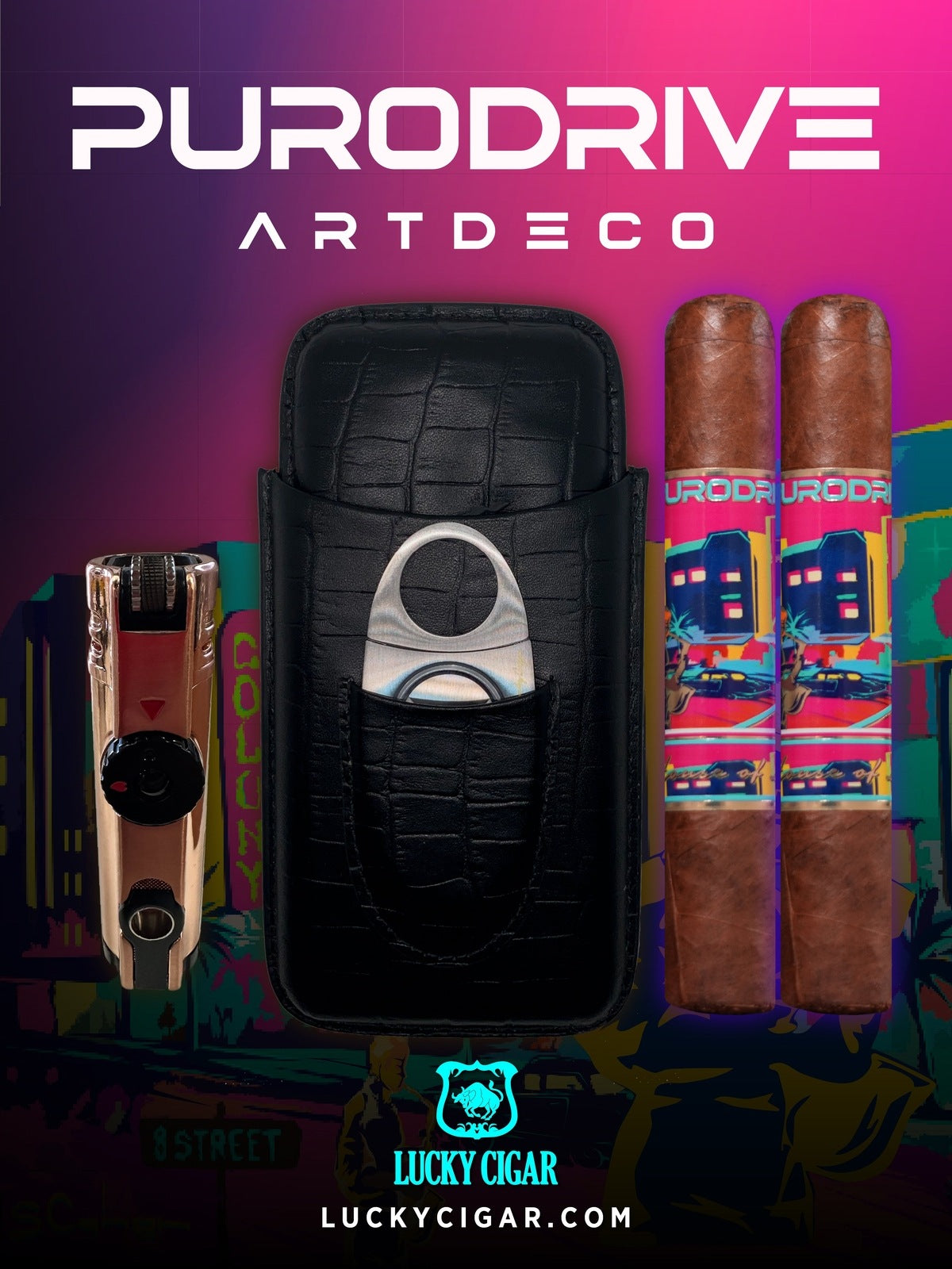 Infused Cigars - Purodrive by Lucky Cigar: Set of 2 Robusto 5x54 with