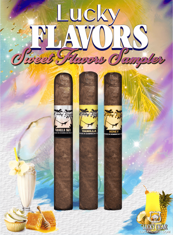 Flavored Cigars: Lucky Flavors 3 Piece Sweets Sampler