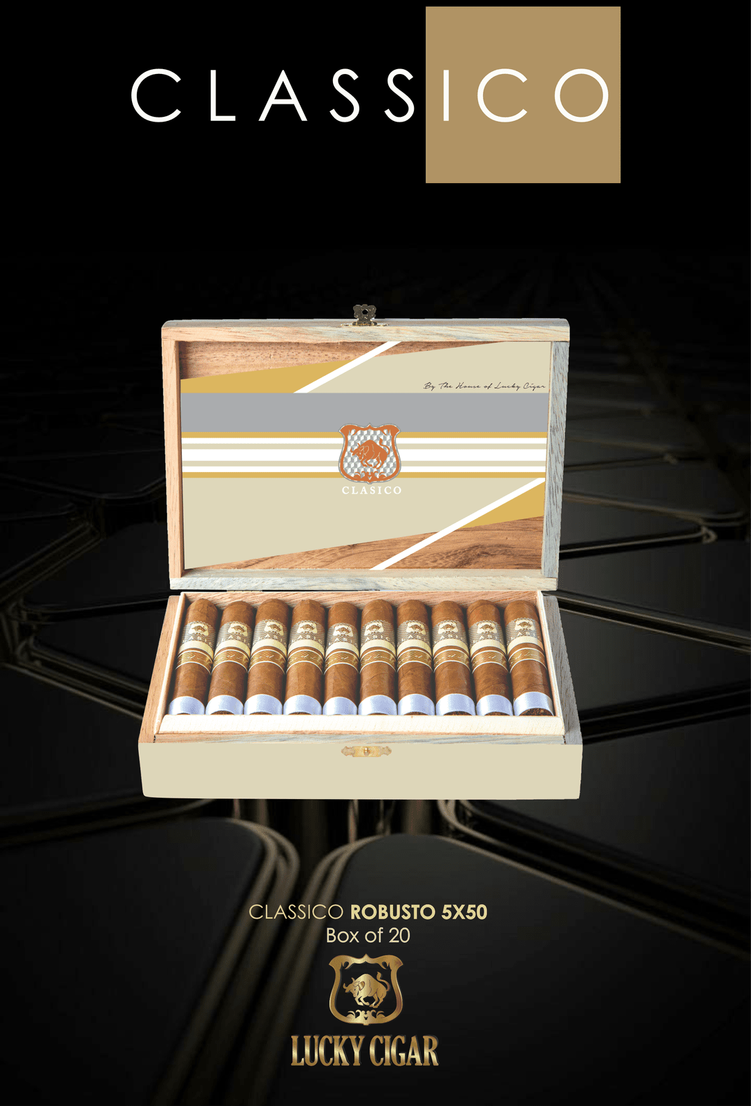 Classico Robusto 5x50 Box - Pleasant Aroma Cigars – Lucky Cigar
