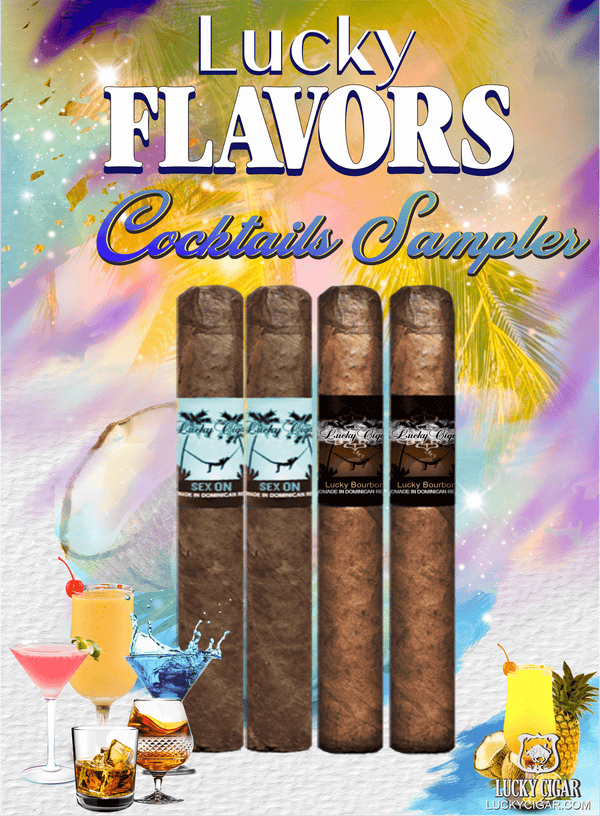 Flavored Cigars: Lucky Flavors 4 Piece Cocktails Sampler SOTB, Bourbon