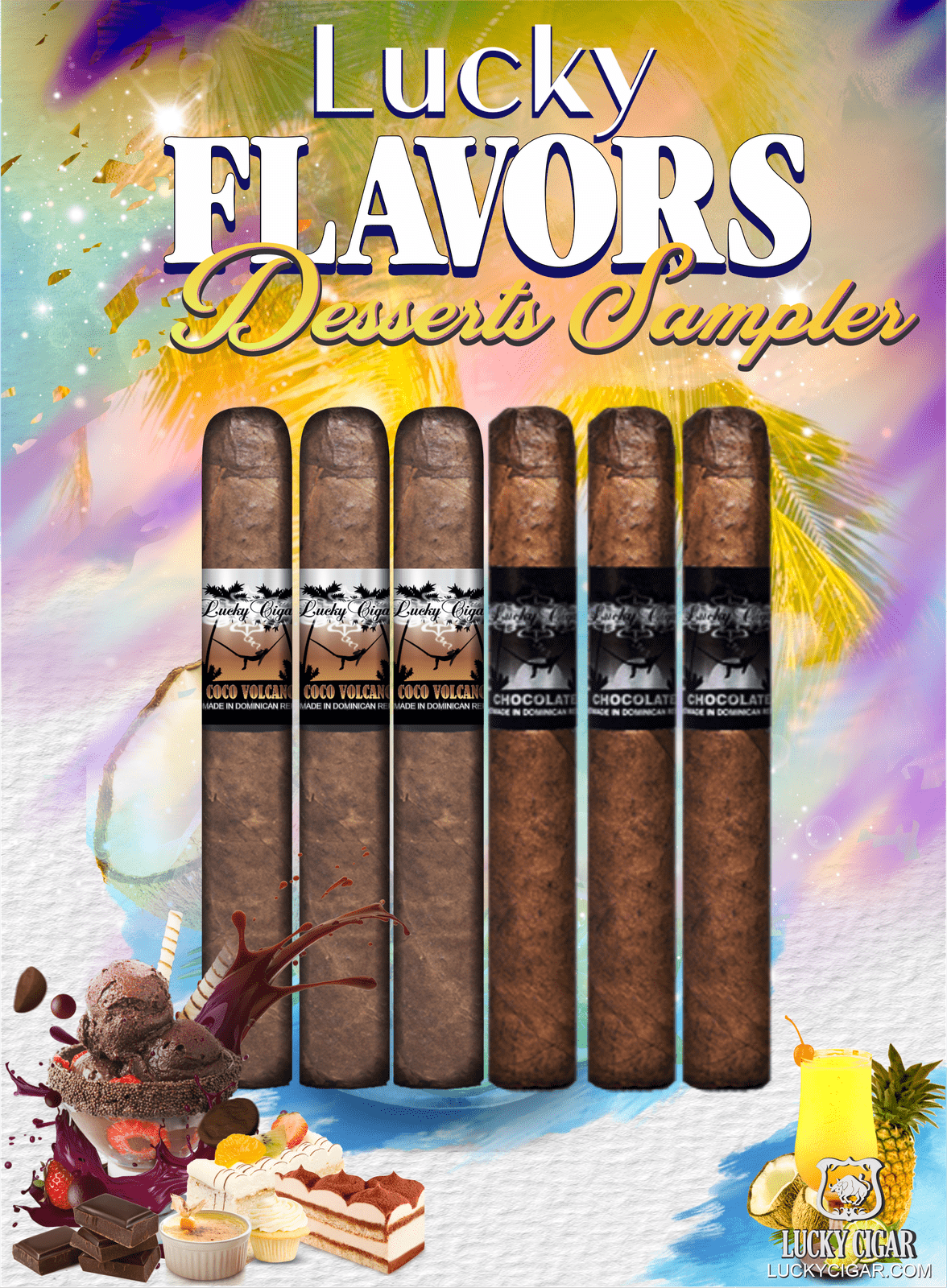 Lucky Flavors: 6-Piece Dessert Cigar Sampler – Lucky Cigar