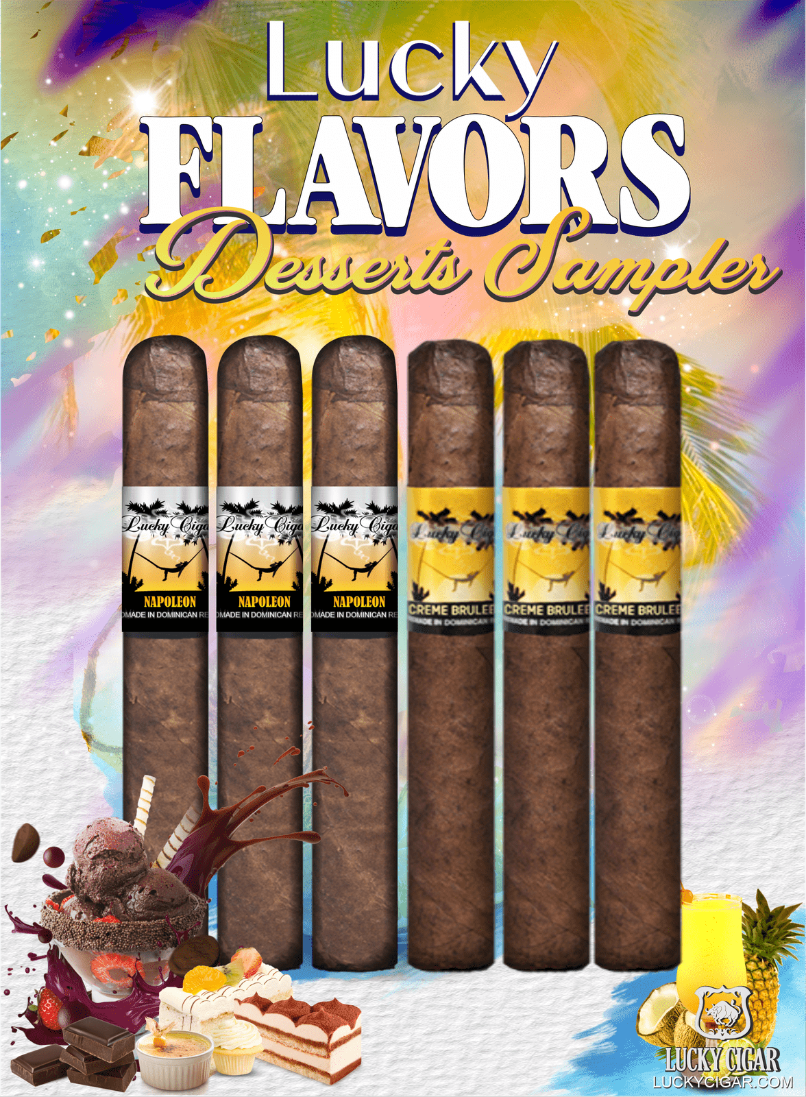Lucky Flavors 6-Piece Dessert Cigars Sampler – Lucky Cigar