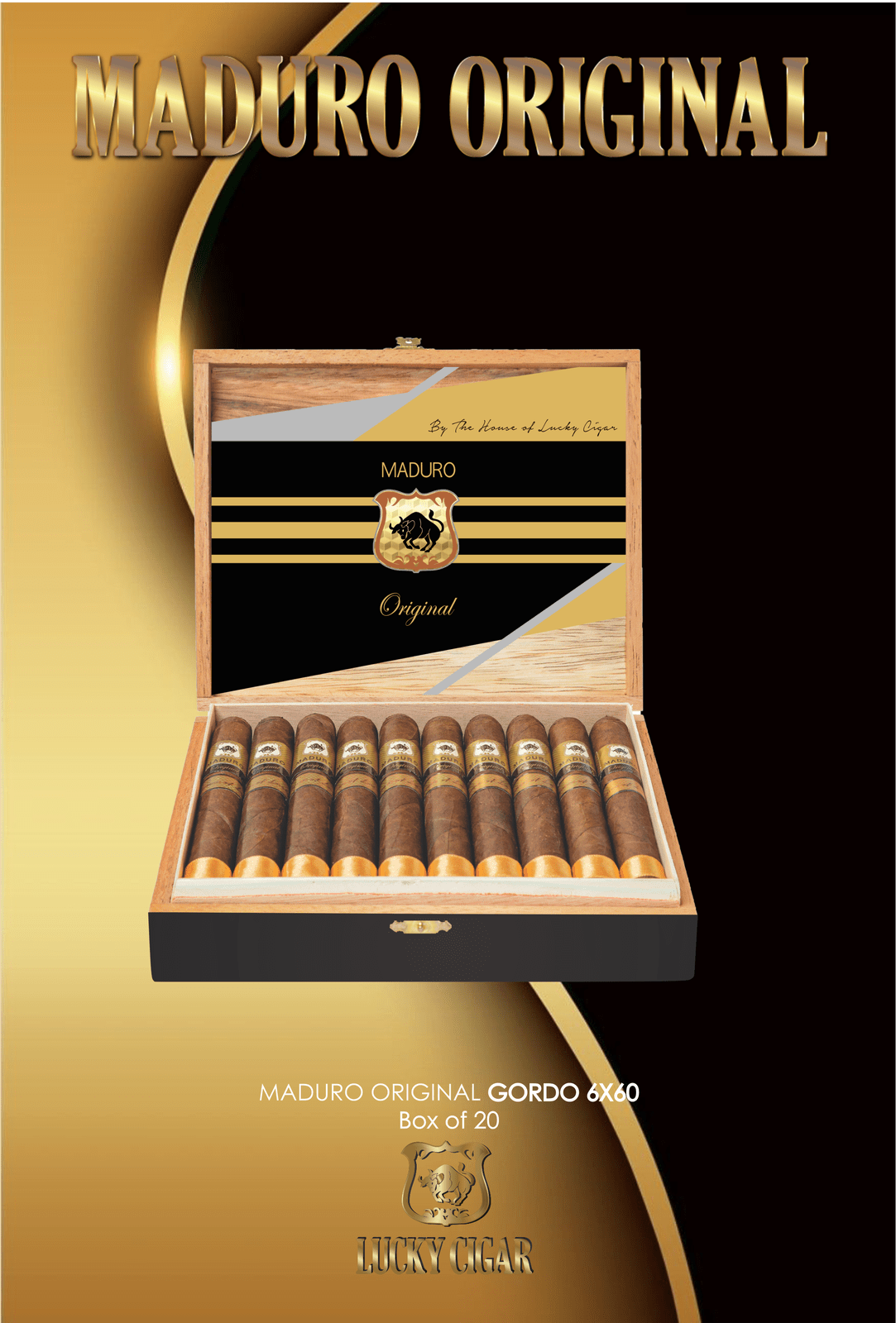 Maduro Original Gordo 6x60 - Box of 20 by Lucky Cigar
