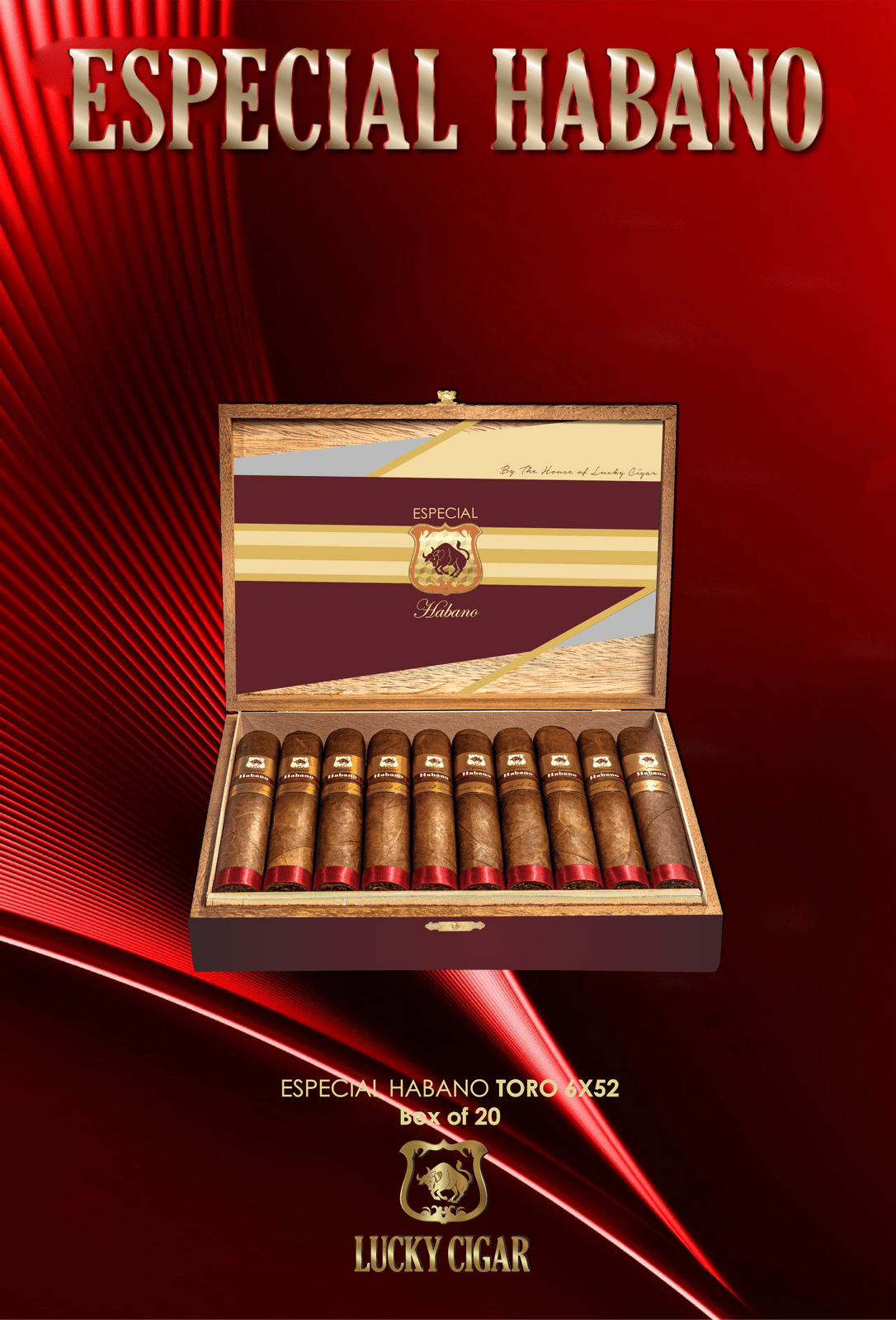 Especial Habano Cigars: Toro 6x52 Box of 20 - Lucky Cigar
