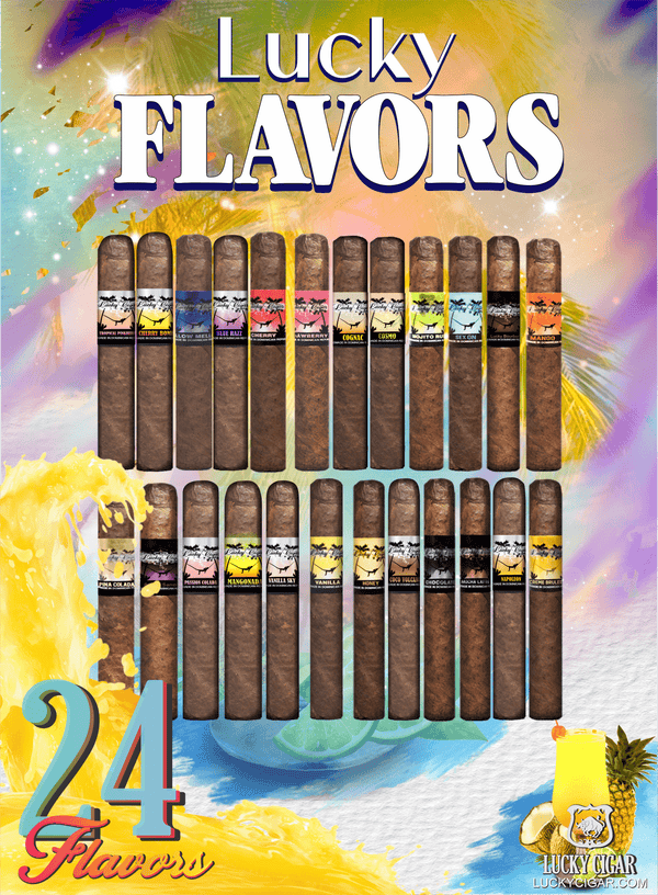 Flavored Cigars: Lucky Flavors 24 Piece Try All Flavors Sampler