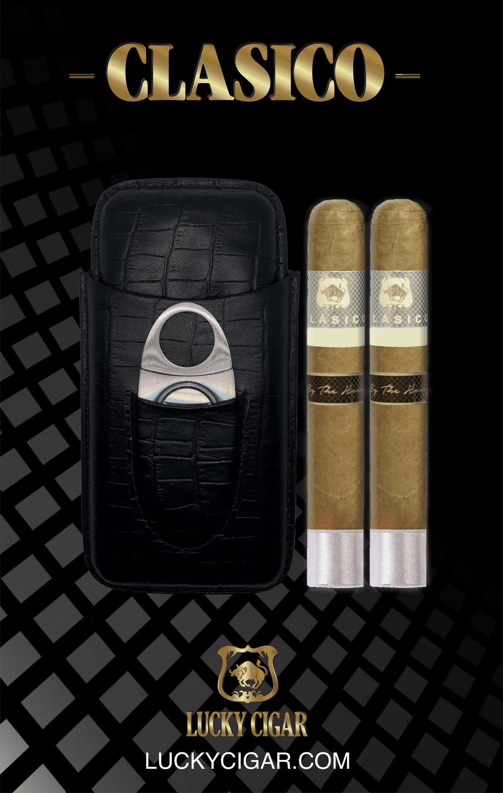 Classico Cigars Set of 2 Robusto with Travel Humidor Cutter – Lucky Cigar
