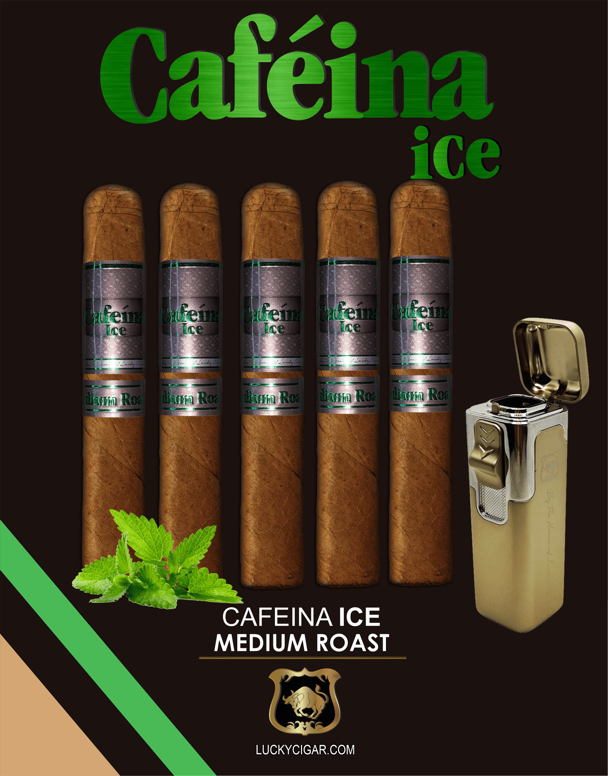 Cafeina Ice Medium Roast Toro 6x52 Cigars Set of 5 – Lucky Cigar