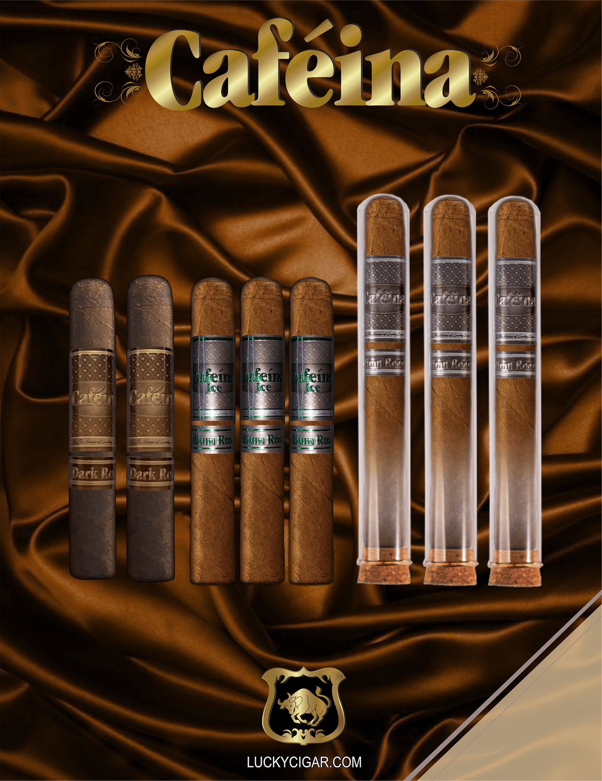 Infused Cigars: Set of 8 Cafeina Roast Cigars - Lucky Cigar
