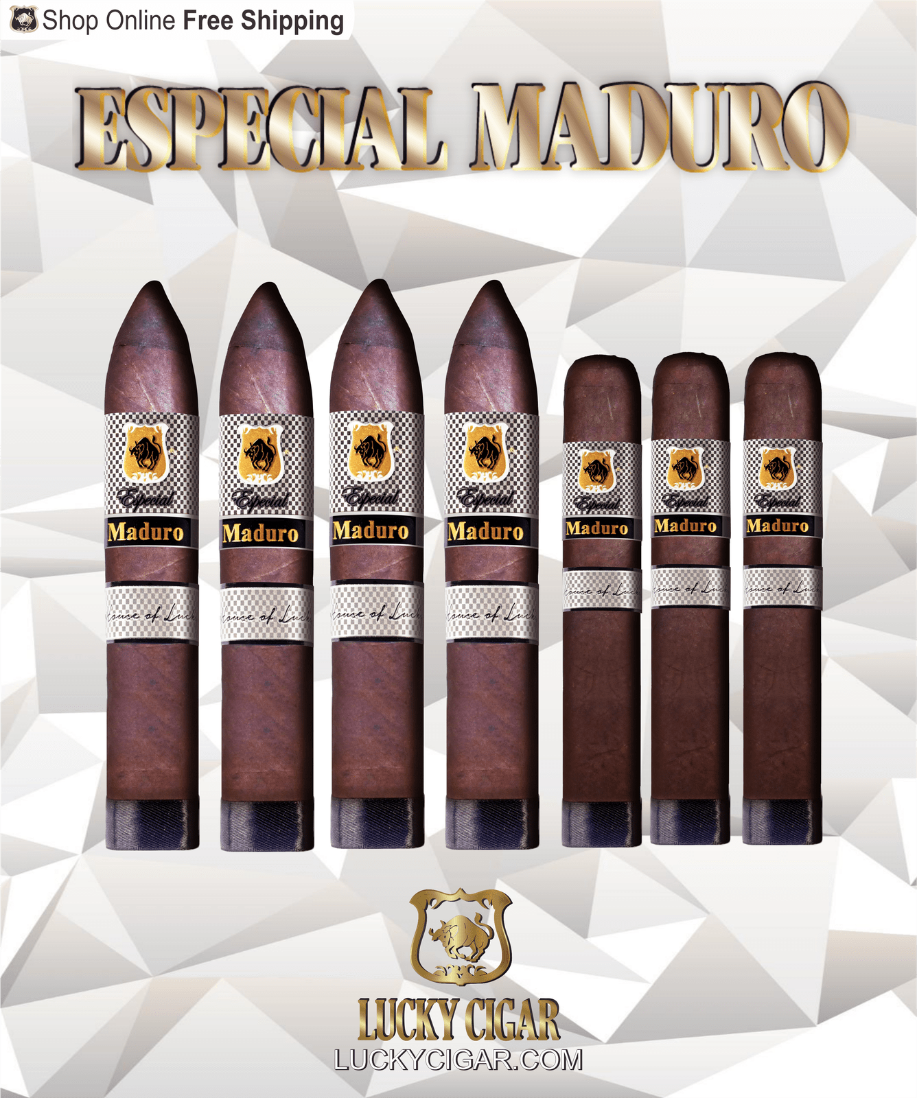 Especial Maduro: Set of 7 Cigars (4 Torpedo, 3 Corona) – Lucky Cigar