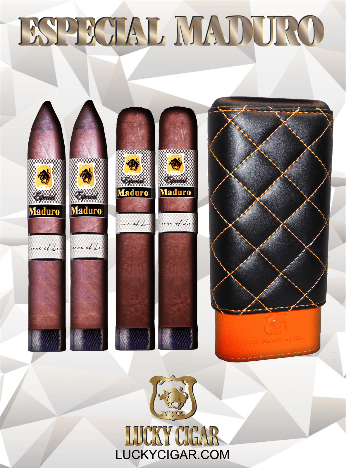 Maduro Cigars Set: 4 Cigars & Travel Humidor – Lucky Cigar