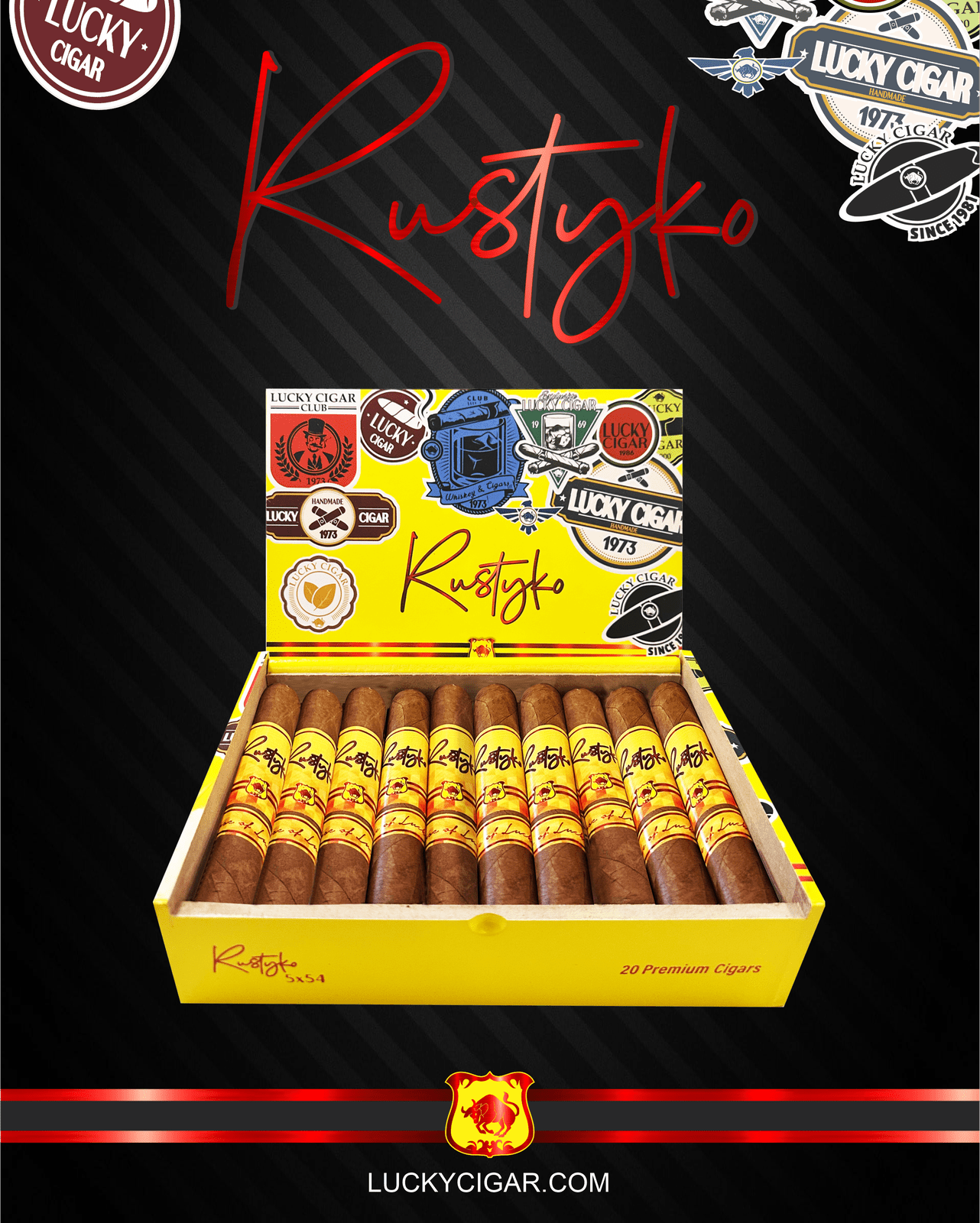 Infused Cigars: Rustyko Robusto 5x54 Cigars - Box of 20 – Lucky Cigar
