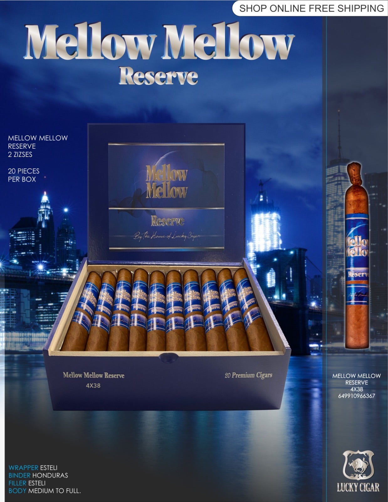 Mellow Mellow Reserve Infused Rabito Cigars (20 Box) – Lucky Cigar
