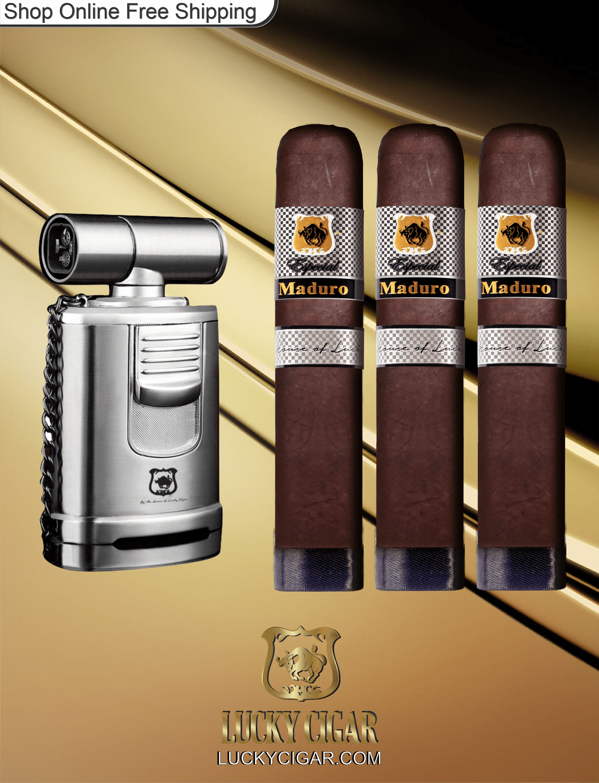 Sampler Sets: Set of 3 Especial Maduro Robusto Cigars with Torch ...