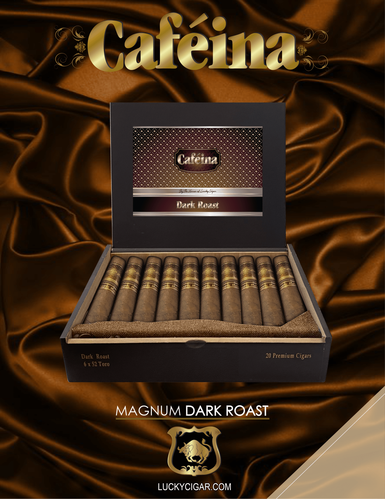 Cafeina Dark Roast Box Press Cigars - Lucky Cigar